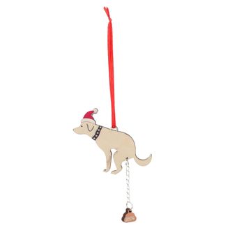 Heallily Holzornament F&uuml;r Hund Kreative Weihnachtsbaumdekoration Tierfreundlich Weihnachtsdeko F&uuml;r Haustiere Garten Und Innenbereich Originelles Christbaumschm