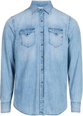 Replay Chemise droite en denim de coton
