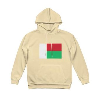 Generic Sweat &Agrave; Capuche Patriotique Madagascar Drapeau Amusant Drapeau Imprim&eacute; Graphique Sweat &Agrave; Capuche avec Poches Doublure Polaire Femmes Hoodie Plusieurs 