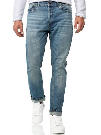 Indicode Herren INChammy Jeanshose aus Baumwolle mit 5 Taschen | Denim Herrenjeans Mid Destroy Wash, 36/32
