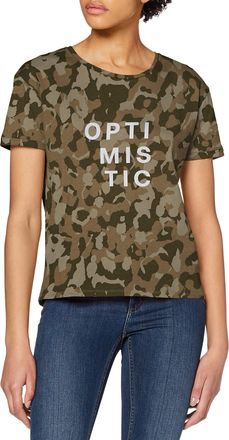 Camel Active Camel Active Womenswear Damen T-Shirt Camel Active Womenswear T-Shirt, Beige-Oliv(AOP 80), S