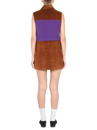 Cormio Corduroy Cotton Dress - Brown