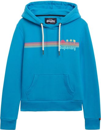 Superdry Damen Hoodie mit Regenbogenstreifen Azurblau 36