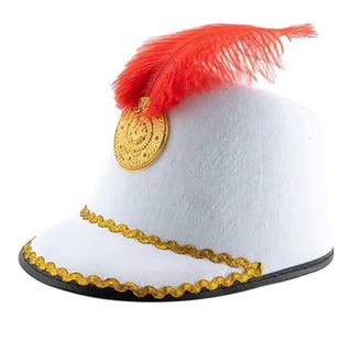 Generic Ein Freund F&uuml;rs Leben Hat with Hat Cos Guard Hat Drum High Top Cap Cowboy Accessoires Set (White, One Size)