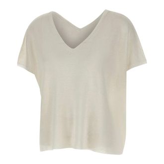 KANGRA Femme, Tops, Blanc, Taille: 42 FR Pull en lin