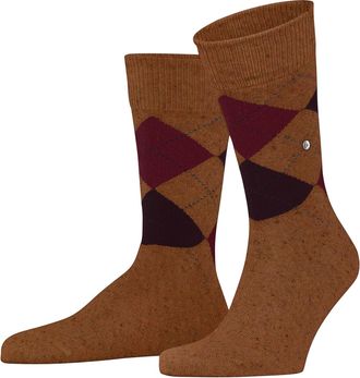 Burlington Herren Socken Dundee M So Wolle gemustert 1 Paar, Rot Autumn Leaf 8935, 40-46