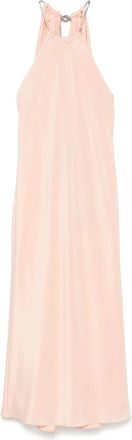 Max Mara Pfirsichrosa Halterneck Cape Kleid - - Dresses - Damen - Rosa - M