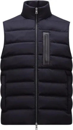 Moncler Homme, Vestes, Bleu, Taille: M Logo Detail Padded Vest