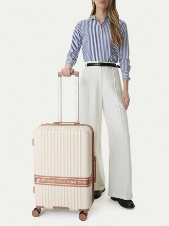 Beverly Hills Polo Club Mittlerer Koffer Beverly Hills Polo Club CEO-BHPC-WAL-008-M Beige