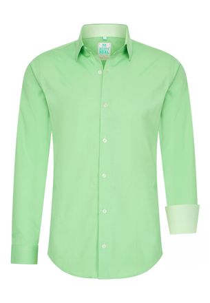 Rusty Neal Herren-Hemd Pastellfarben Premium Slim Fit Langarm Cotton-Stretch Kontrast Hemd Business-Hemden Freizeithemd 66, Gr&ouml;&szlig;e:3XL, Farbe:Olive