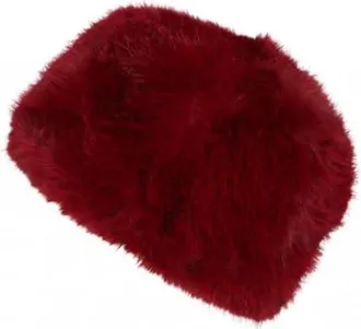Nyls Cr&eacute;ation Chapka Toque Fourrure Bordeaux Femme Doublure Polaire Classe Maritza - Taille Unique - Rouge