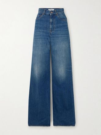 Chloé Hoch Sitzende Jeans Mit Weitem Bein - Blau