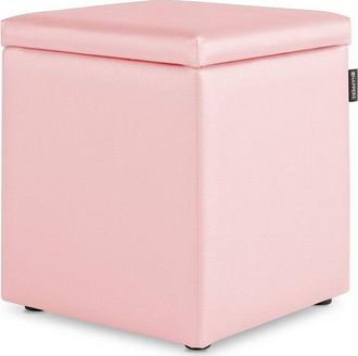 Happers Happers - Pouf Cube Rangement Similicuir Rose 1 unité Rose