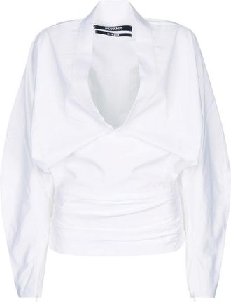 Jacquemus La Blouse Colombe - Femme - Blouses et Chemises - Blanc - Taille: 36 FR