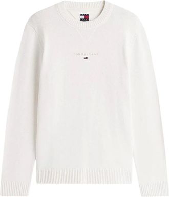 Tommy Jeans Homme, Pulls, Blanc, Taille: XS TJM Slim Linear Sweater