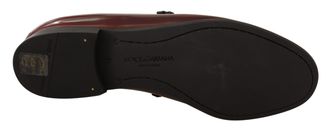 Dolce & Gabbana Mens Bordeaux Patent Leather Dress Loafers Shoes