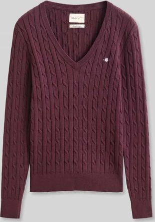 GANT Regular Fit Pullover aus Baumwoll-Mix mit Logo-Stitching