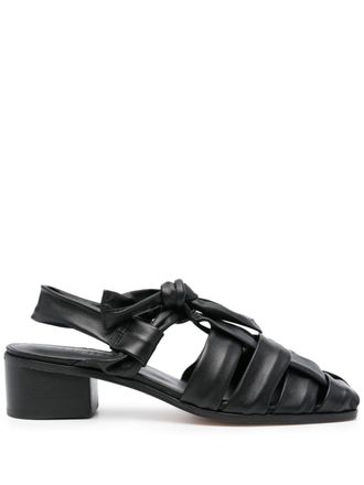 Hereu Sandalen mit Plateau - Schwarz