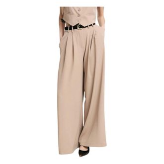 Please Femme, Pantalons, Beige, Taille: 42 FR Pantalon Palazzo