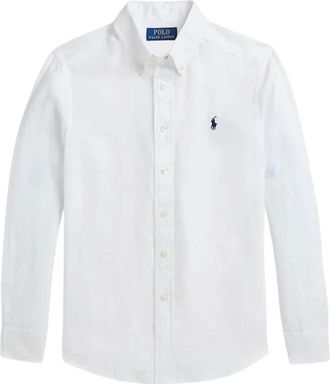 Ralph Lauren Homme, Chemises, Blanc, Taille: XL Chemise Sport Manches Longues en Lin