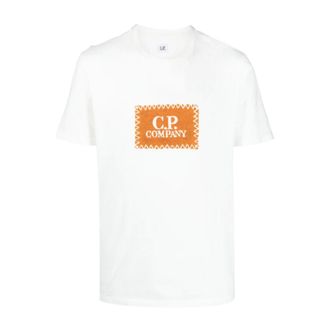 C.P. Company Logo T-Shirt Variante 02 - - Tops - Herren - Wei&szlig; - 2XL
