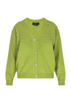 Faina Strickjacke Damen gr&uuml;n