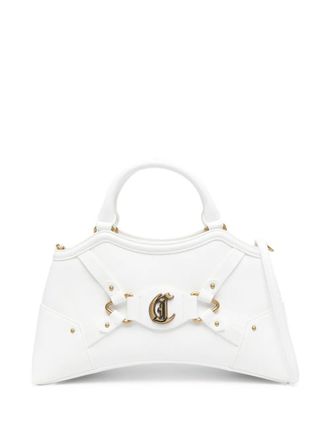 Just Cavalli sac cabas à plaque logo - Blanc