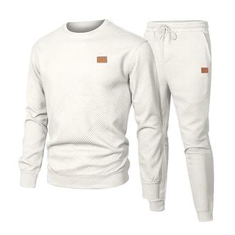 Generic 2 Pi&egrave;ces Surv&ecirc;tement Homme Veste Sweat &Agrave; Manches Longues Et Pantalon Jogging 2 Pi&egrave;ces, Baggy Et Surdimensionn&eacute;, Tenue De Travail Decontract&eacute; Couleur U