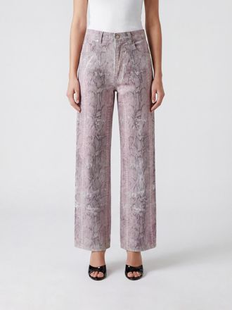 Haikure Jean large Winona taille mi-haute &agrave; imprim&eacute; python