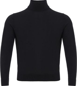 Colombo Kaschmir und Seide Dolcevita - - Knitwear - Herren - Schwarzk - 5XL