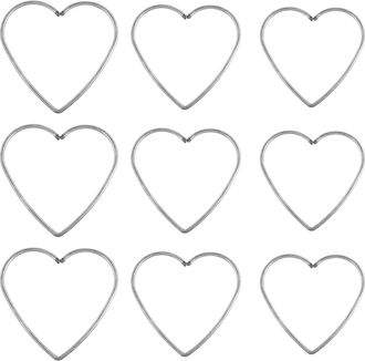 BESPORTBLE 9-Piece Heart-Shaped Metal Hoop Set - Macrame Rings for DIY Dream Catchers, Wedding & Home Decor (8/10/12cm)
