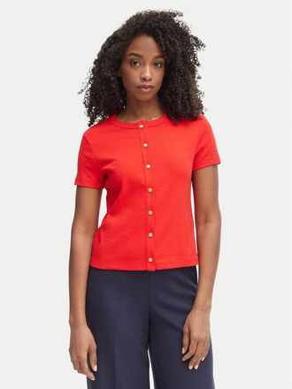 Tommy Hilfiger Bluse WW0WW48709 Rot Slim Fit