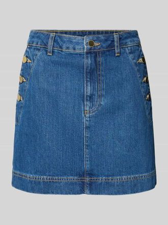 GANT Jeansrock aus Baumwolle mit Kn&ouml;pfen