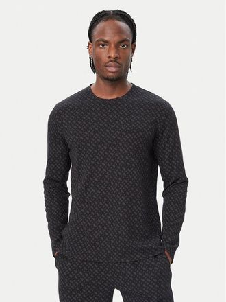 HUGO BOSS Pyjama-Bluse 50571392 Schwarz Regular Fit