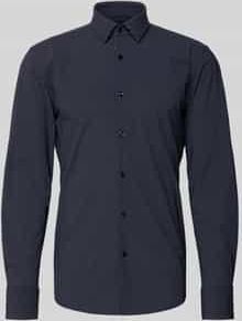 HUGO BOSS Slim Fit Businesshemd mit Allover-Muster Modell HANK