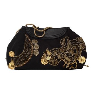 Dries Van Noten Femme, Sacs, Noir, Taille: ONE Size Pochette Brod&eacute;e