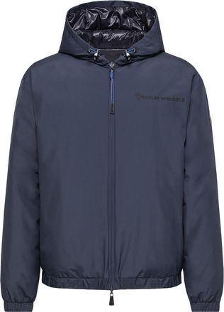 Moncler Moncler Berguns Reversible Hooded Down Bomber Jacket, Men, Blue, Size: 1