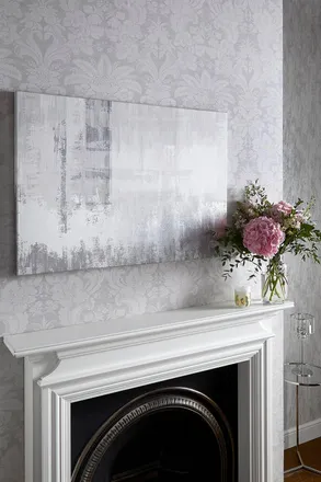 Laura Ashley home24 Leinwandbild Abstrakt Metallic Material: Papier Motiv: Bäume, Pflanzen & Natur Muster: Floral Multicolor 300 x 280 x 0cm