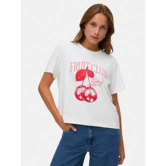 Vero Moda T-Shirt Yma 10338503 Wei&szlig; Regular Fit