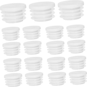 Angoily 60 Stück Rohrkappenstopfen Stuhlbeinkappen Kunststoffkappe Für Rundrohr Kunststoffkappe Für Rohrschläuche Endkappen Runde Endkappenabdeckung Schlauchs