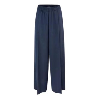 Patrizia Pepe Femme, Pantalons, Bleu, Taille: 42 FR Wide Pantalons