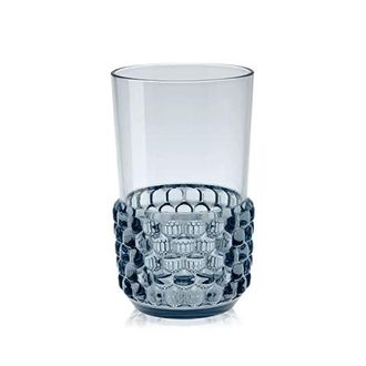 Kartell Jellies Family Tellern, tischtts, Gläsern, Schüsseln und Karaffen, Plastik, hell blau, 8.5 x 15 cm, 4-Einheiten