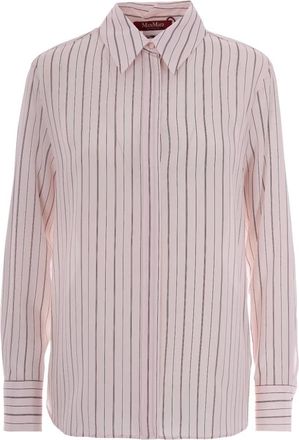 Max Mara Femme, Blouses et Chemises, Rose, Taille: 34 FR Chemise en cr&ecirc;pe de Chine imprim&eacute; Flirt