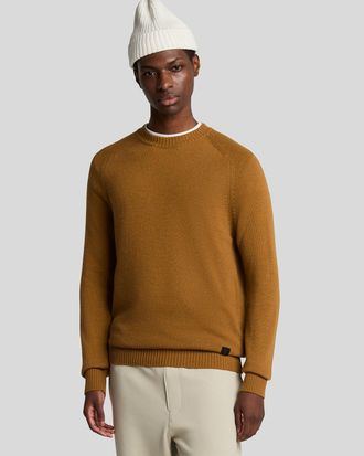 Lyle & Scott Strickpullover mit Rundhalsausschnitt - Gelb