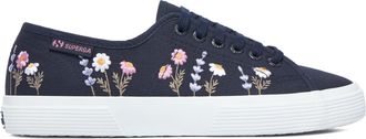 Superga Sneakers aus Stoff Superga 3750 Flower Embroidery Leggera S8161ZW Dunkelblau