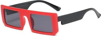 Generic Lunettes De Soleil Carrées À Petite Monture For Hommes Sport For Femmes En Plein Air(Red)