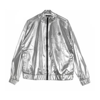 Dolly Noire Silberne Chrome Trainingsjacke - - Jackets - Damen - Grau - XS