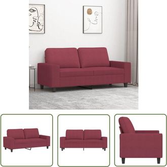 vidaXL The Living Store 2-Sitzer-Sofa Weinrot 140 cm Stoff - 2-Sitzer Sofa - Wohnzimmersofa - Couch - Leder Sofa - Samtcouch