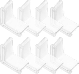 OSALADI 8 St&uuml;ck M&ouml;belwinkel Eisenfu&szlig;gleiter aus Transparentem PVC Gummi rutschfeste Schutzkappen f&uuml;r Tisch und Stuhlbeine Strapazierf&auml;hige Kindersicherung f&uuml;r
