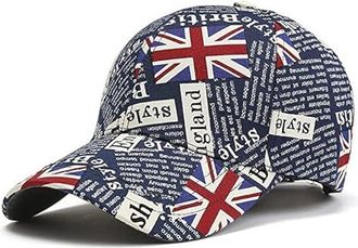 Generic Casquette de baseball Union Jack avec drapeau de lAngleterre britannique pour homme et femme - Casquette de baseball en coton Hip Hop Swag - Casquette